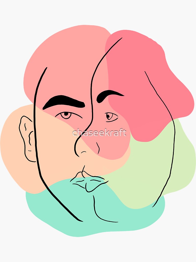 "Two faced" Sticker for Sale by chaseekraft | Redbubble