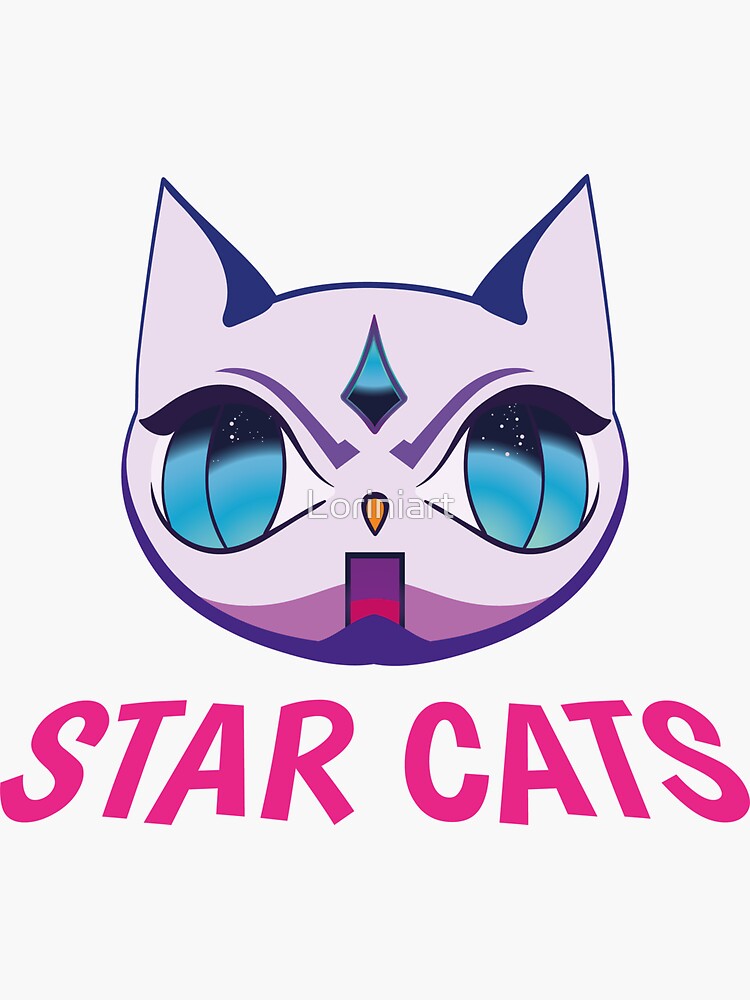 "Star Cats" Sticker for Sale by Loriniart | Redbubble