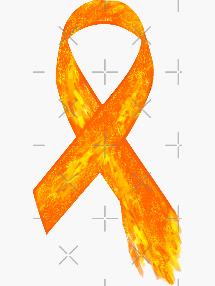 "CRPS Awareness Ribbon Orange Symbol" Sticker for Sale by raizepeace ...