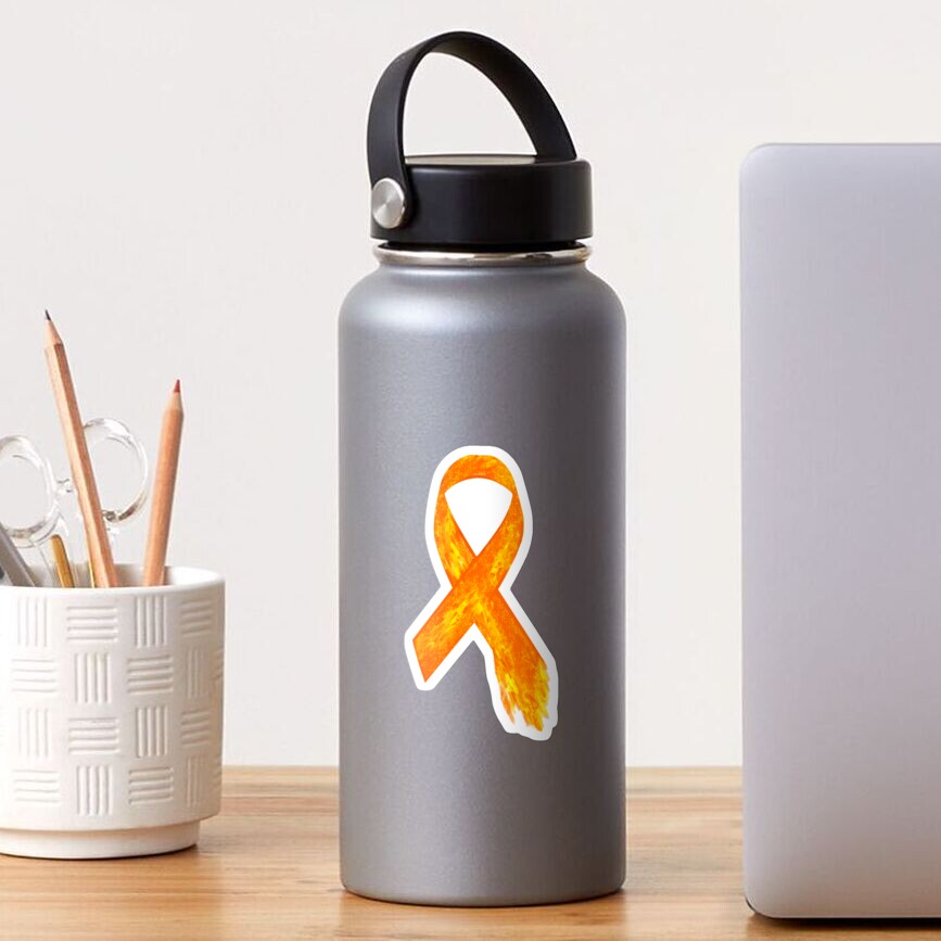 "CRPS Awareness Ribbon Orange Symbol" Sticker for Sale by raizepeace ...