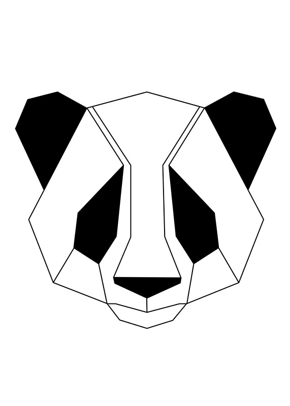"Geometric Panda" by Armtrack | Redbubble