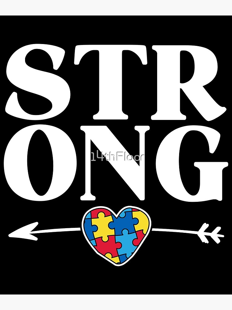 "Strong Vintage Autism Awareness Women Retro Puzzle Piece" Poster by ...