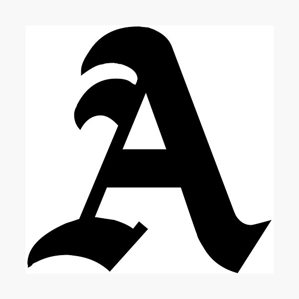 "A - old English font lettering" Photographic Print for Sale by ...