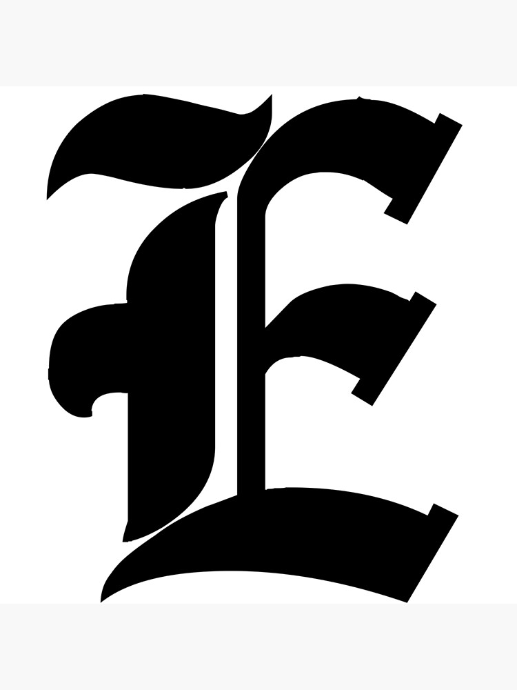 "E - old English font lettering" Poster for Sale by Drayziken | Redbubble