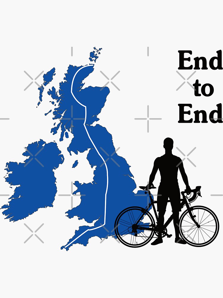 "End To End Cycle Challenge (blue/black)" Sticker by cycleexplorers ...