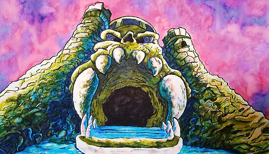 "Castle Grayskull watercolor painting" Poster by FeiLongEX | Redbubble