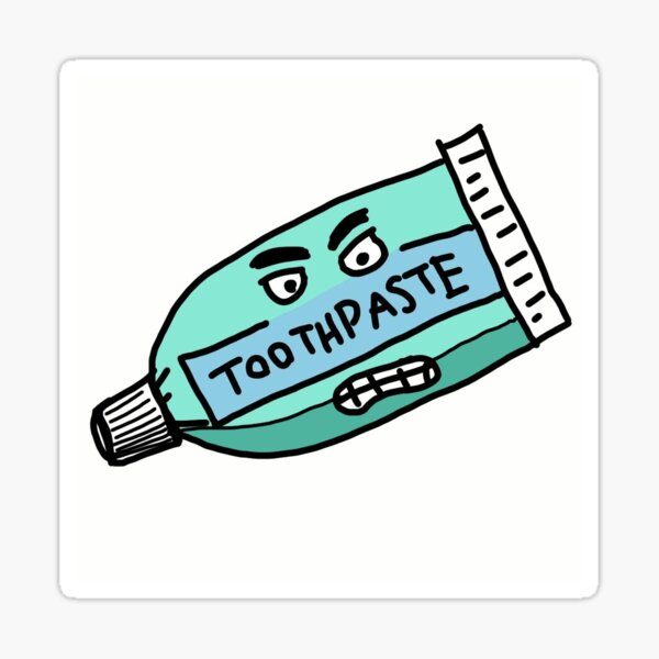 "Paul The Tube of Toothpaste" Sticker for Sale by babcockl | Redbubble
