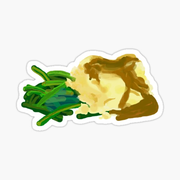"potatoes and green beans" Sticker for Sale by mefromthefuture | Redbubble