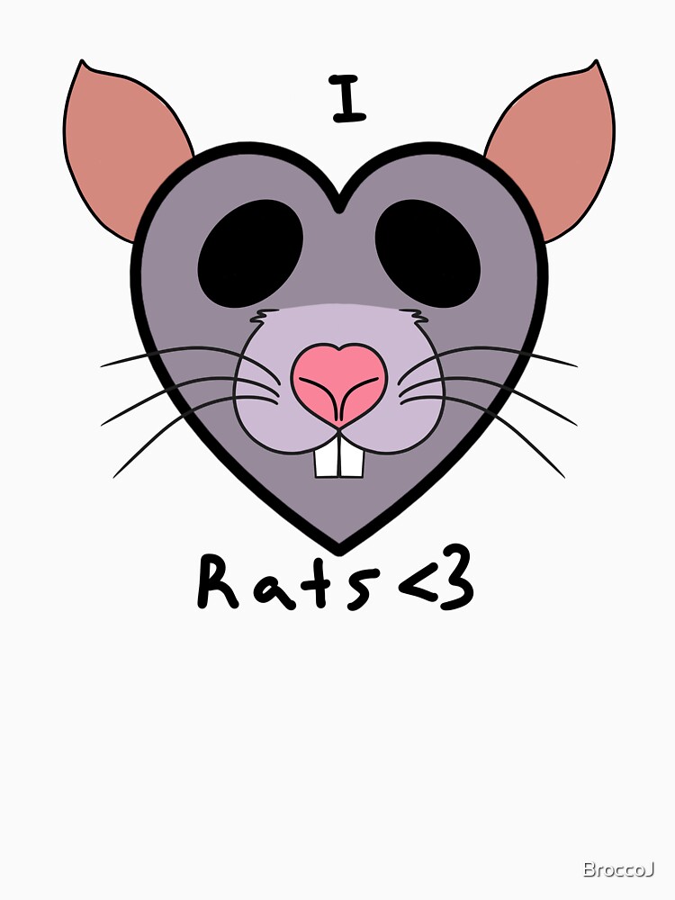 "I Love Rats" T-shirt for Sale by BroccoJ | Redbubble | rats t-shirts ...