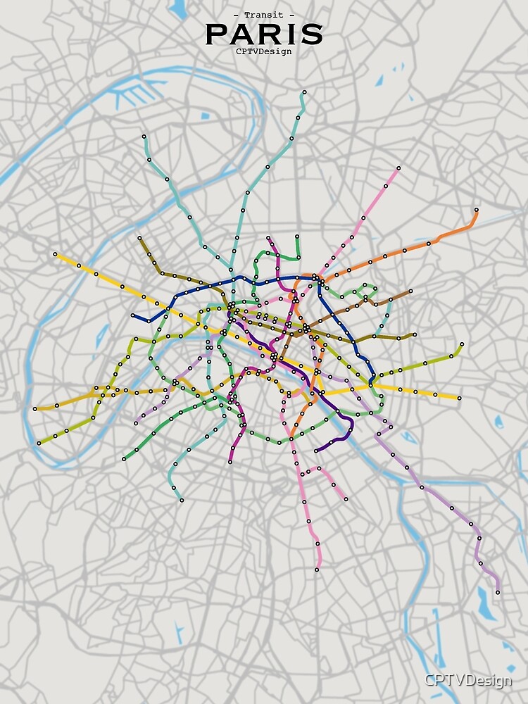 "Paris Transit Map" Poster for Sale by CPTVDesign | Redbubble