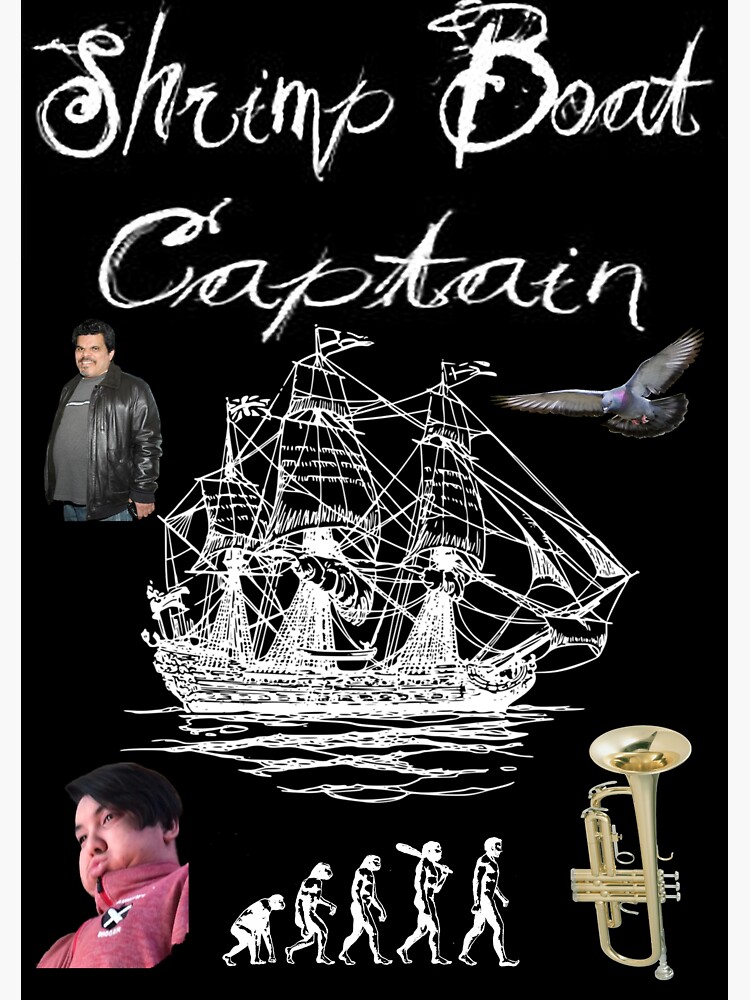 "Shrimp Boat Captain OG" Sticker by Bulbous-Media | Redbubble