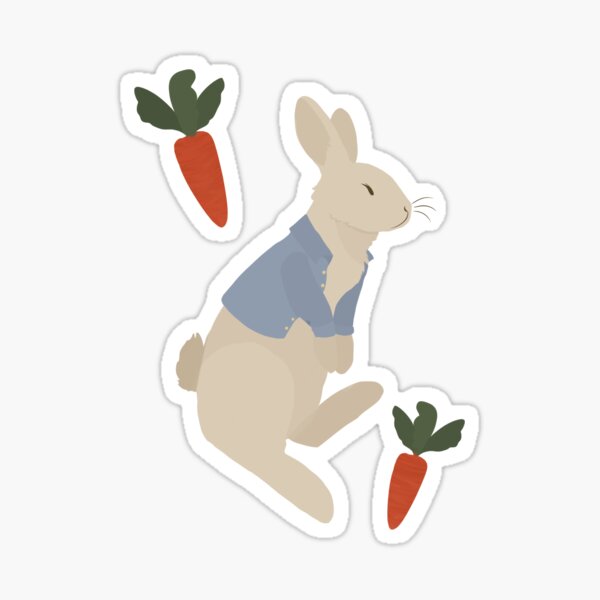 "Peter Rabbit" Sticker by DotBeeArt | Redbubble