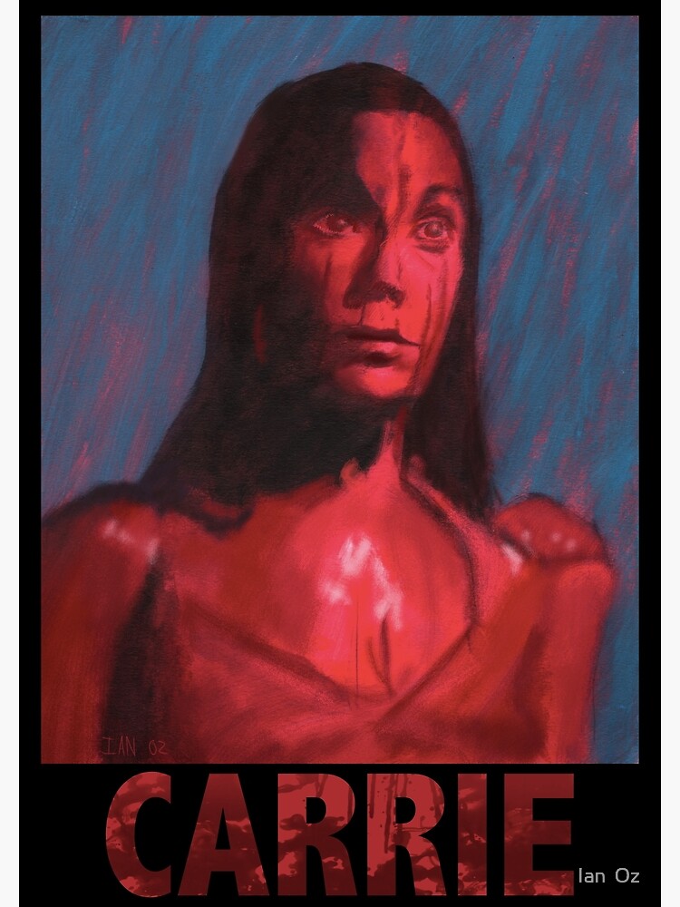 " Carrie Portrait- Text Design" Poster for Sale by Ian Oz | Redbubble
