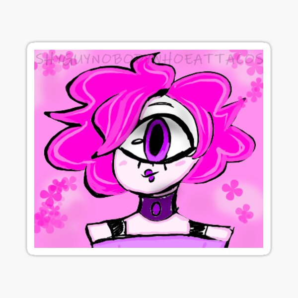 "Goth Pink Cyclops" Sticker for Sale by shyguynobody | Redbubble