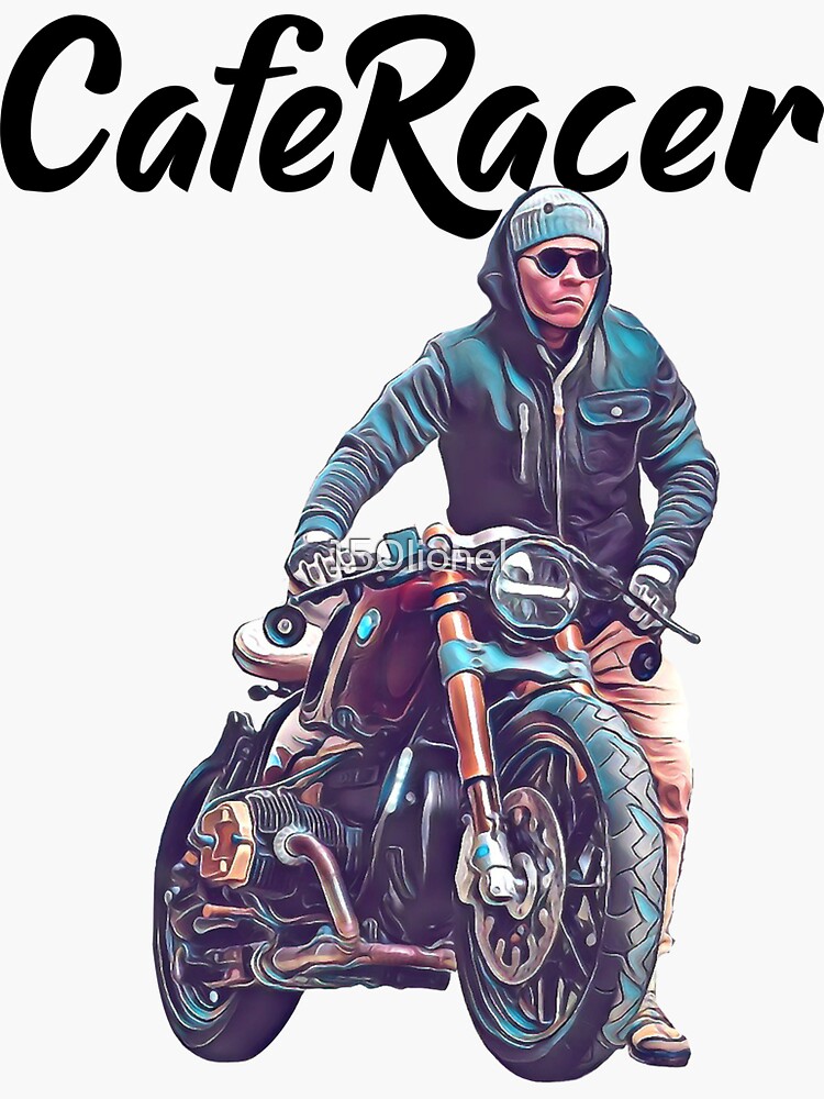 "CAFE RACER" Sticker for Sale by 150lionel | Redbubble