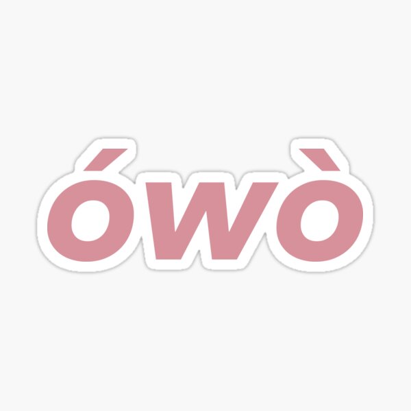 "ówò" Sticker by happitea | Redbubble
