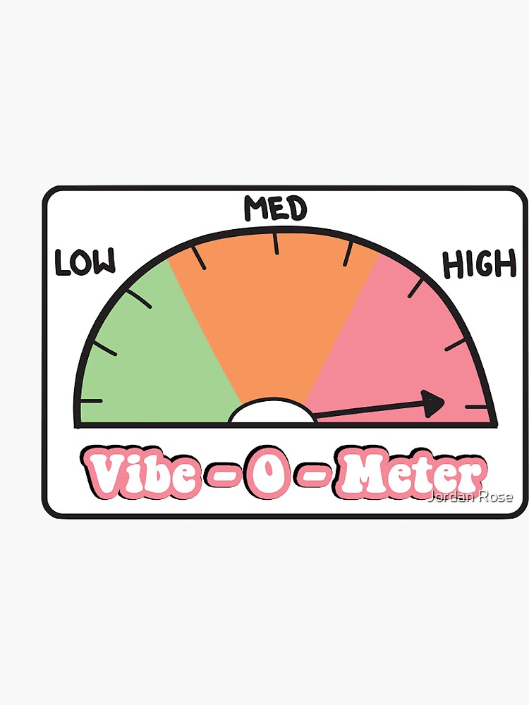 "Vibe-O-Meter" Sticker for Sale by jordanallan | Redbubble