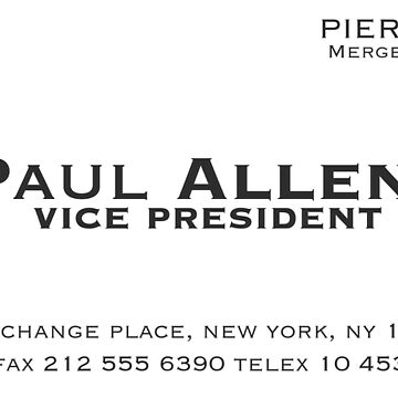 "Paul Allen Business Card" Greeting Card for Sale by richwear | Redbubble
