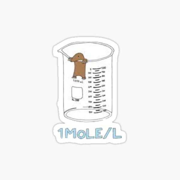 "Chemistry Moles" Sticker for Sale by lexilouwilson | Redbubble