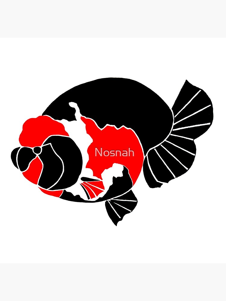 "Ranchu Tri Color Goldfish Logo" Art Print for Sale by Nosnah | Redbubble