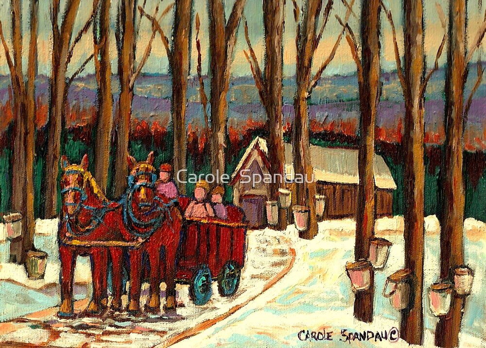 "MAPLE SYRUP AT THE SUGAR SHACK" by Carole Spandau | Redbubble