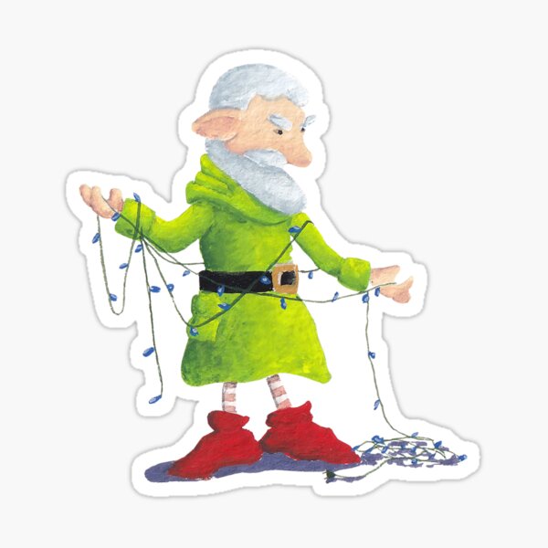 "Tangled Elf" Sticker by AmeliaArt1 | Redbubble