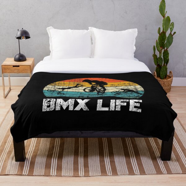 "BMX LIFE Retro Vintage Gift" Throw Blanket by SnsStudios | Redbubble
