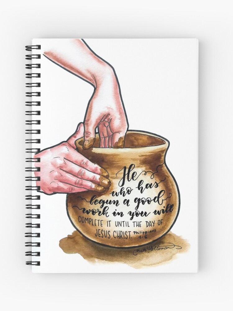 "Potter’s Hands. Christian watercolor painting with a hand-lettered ...