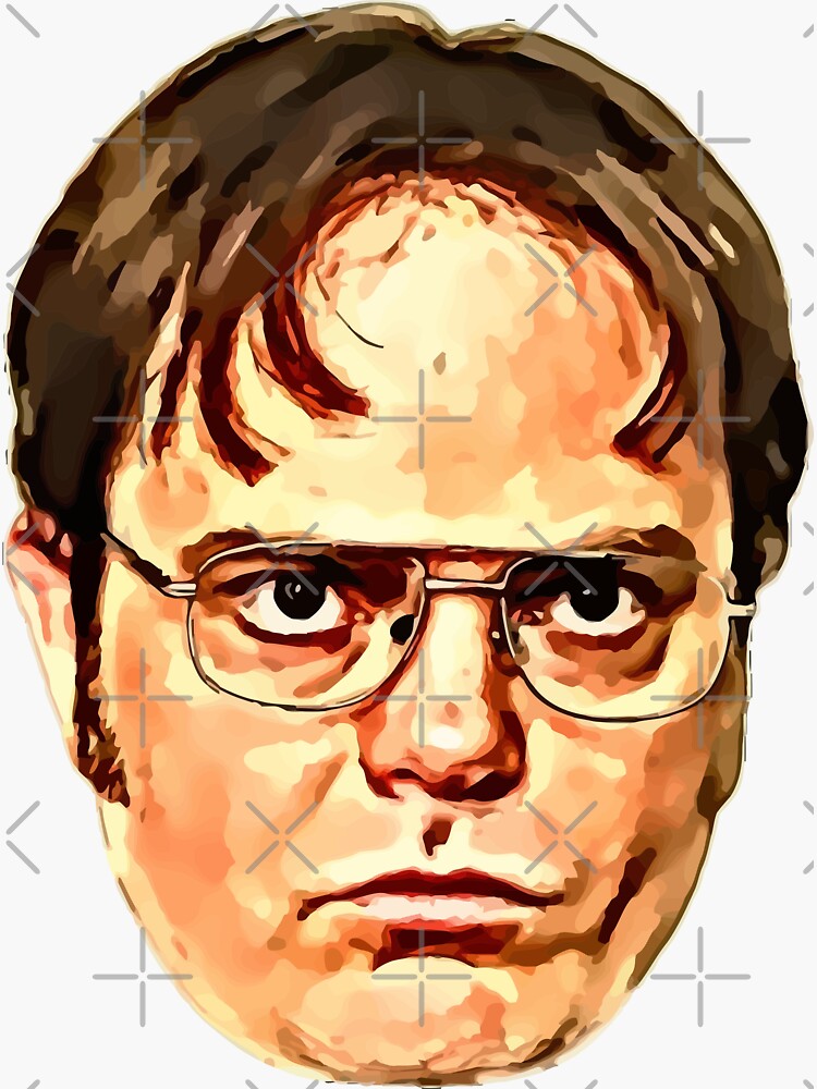 Dwight Schrute Watercolor Sticker For Sale By Gloriouswax Redbubble