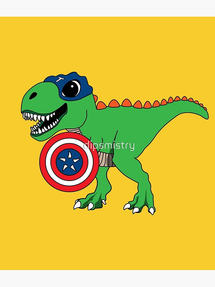 Lámina fotográfica «Capitán T-Rex - dinosaurio superhéroe» de ...