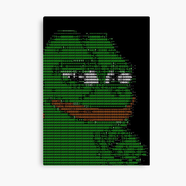 Lienzo «Pepe The Frog Smug Face Meme Ascii Texto Gráfico Computadora ...