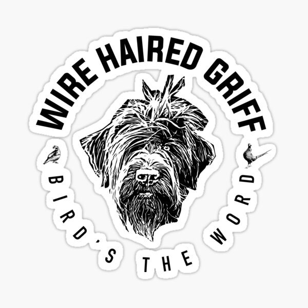 "Wire Haired Griff - Bird's The Word" Sticker by wirehairedgriff ...