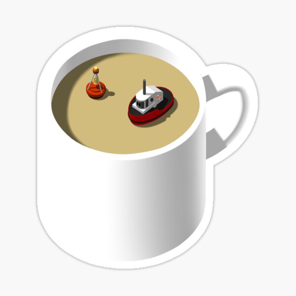 "Tug In A Mug" Sticker by TubularAmarok | Redbubble