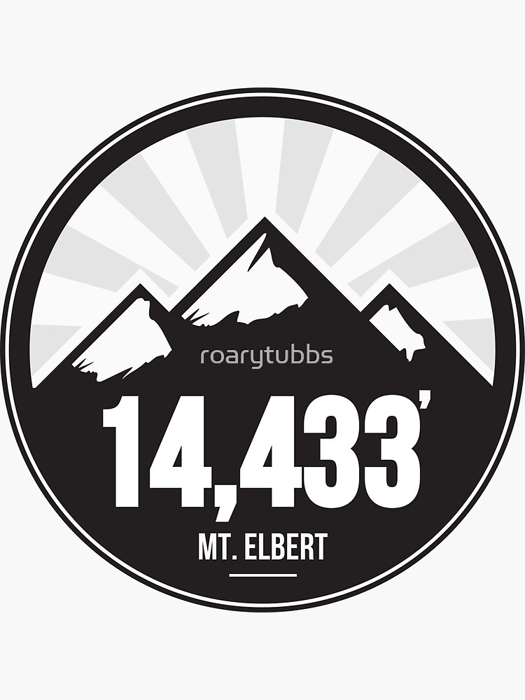 "Mt Elbert - Rays Black & White" Sticker by roarytubbs | Redbubble