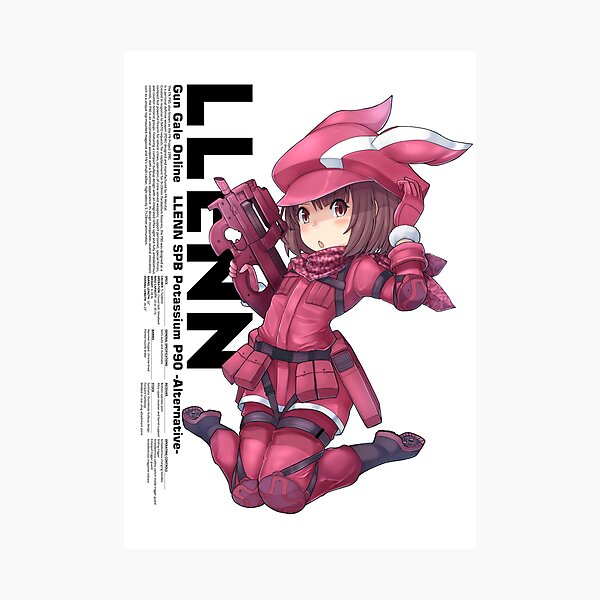 Llenn Ggo Sword Art Online Gun Gale Online Photographic Prints | Redbubble
