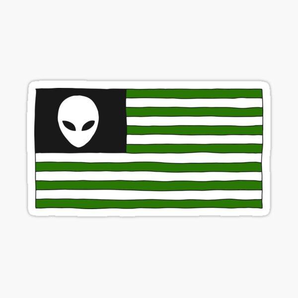 "Alien US Flag" Sticker for Sale by mongolife | Redbubble