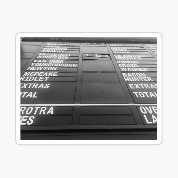 "Cricket Scoreboard" Sticker for Sale by urbanfragments | Redbubble