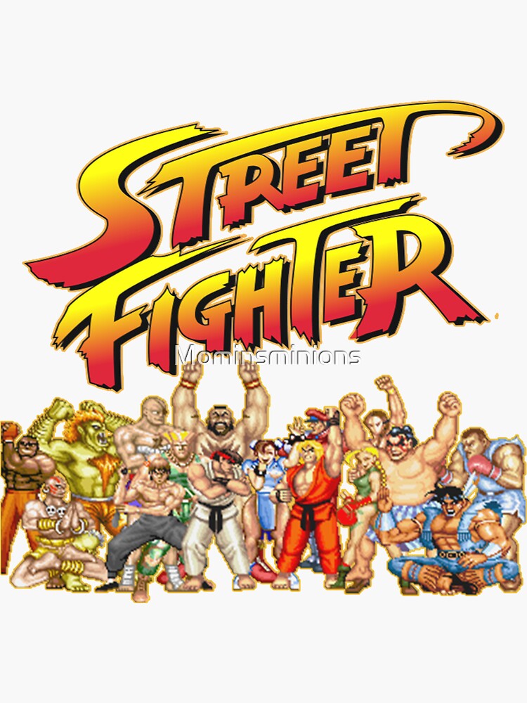 "Street Fighter retro game" Sticker for Sale by Mominsminions | Redbubble