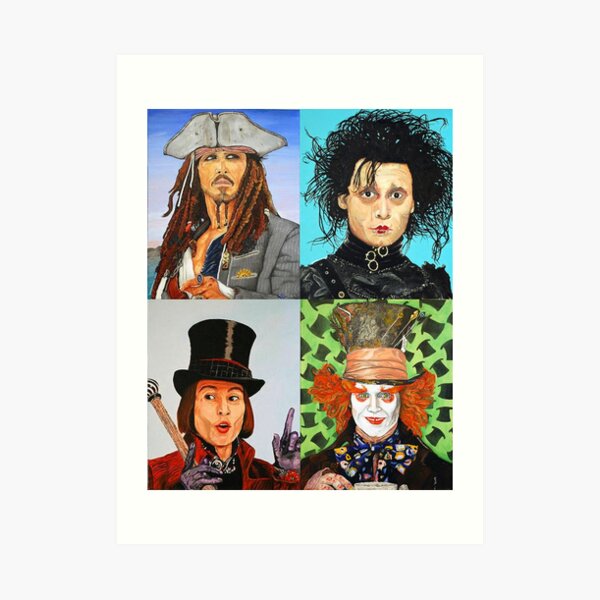 "Johnny Depp collage" Art Print for Sale by ManemannArt | Redbubble