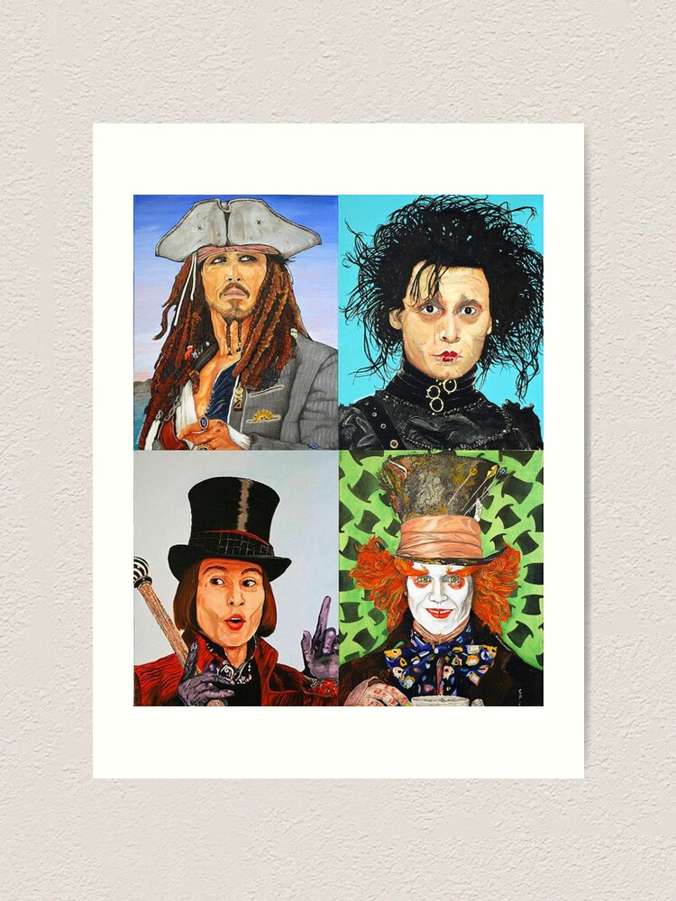 "Johnny Depp collage" Art Print for Sale by ManemannArt | Redbubble