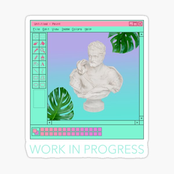 "Work in Progress" Sticker by ShineEyePirate | Redbubble