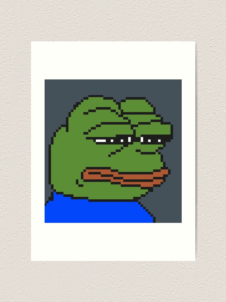 "Pepe The Frog Meme 8Bits Retro Pixel Art Rare Sad PepeTheFrog HD High ...