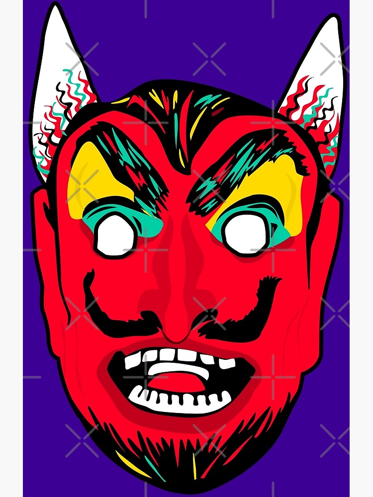" Vintage Devil Mask" Poster by Jakmalone | Redbubble