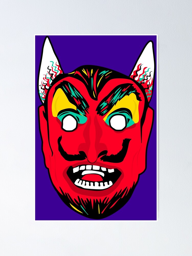 " Vintage Devil Mask" Poster by Jakmalone | Redbubble
