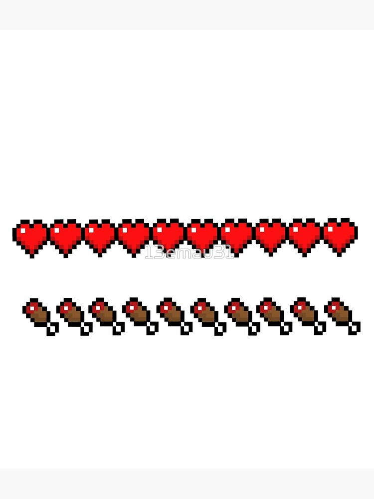 "Minecraft Health Bar" Photographic Print for Sale by 13emau31 | Redbubble