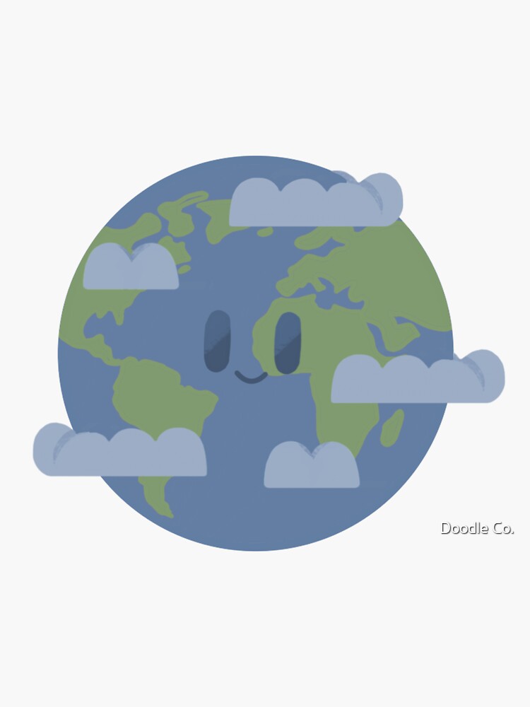 "Cute Earth" Sticker for Sale by powireng | Redbubble