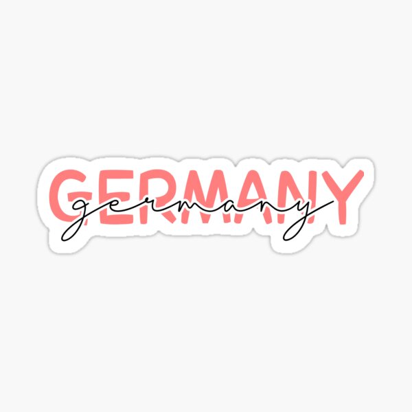 "Pink Germany aesthetic writing" Sticker for Sale by deimantyte | Redbubble