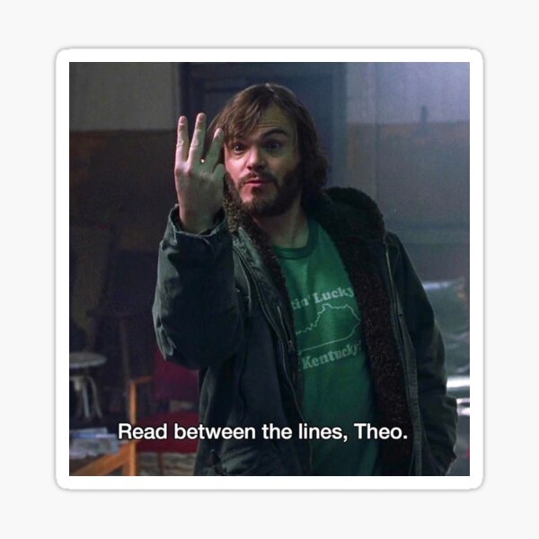 "READ BETWEEN THE LINES" Sticker for Sale by vardehali | Redbubble