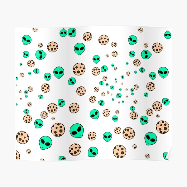 "Aliens and Chocolate Chip Cookies" Poster by Fireflies2344 | Redbubble