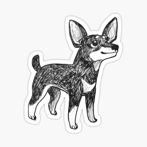 "Miniature Pinscher-Ink 2019" Sticker for Sale by AlmondFeather | Redbubble